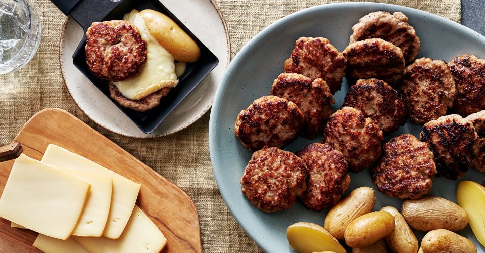 Our Recipes - Raclette breakfast sausage patties | Marché Bonichoix